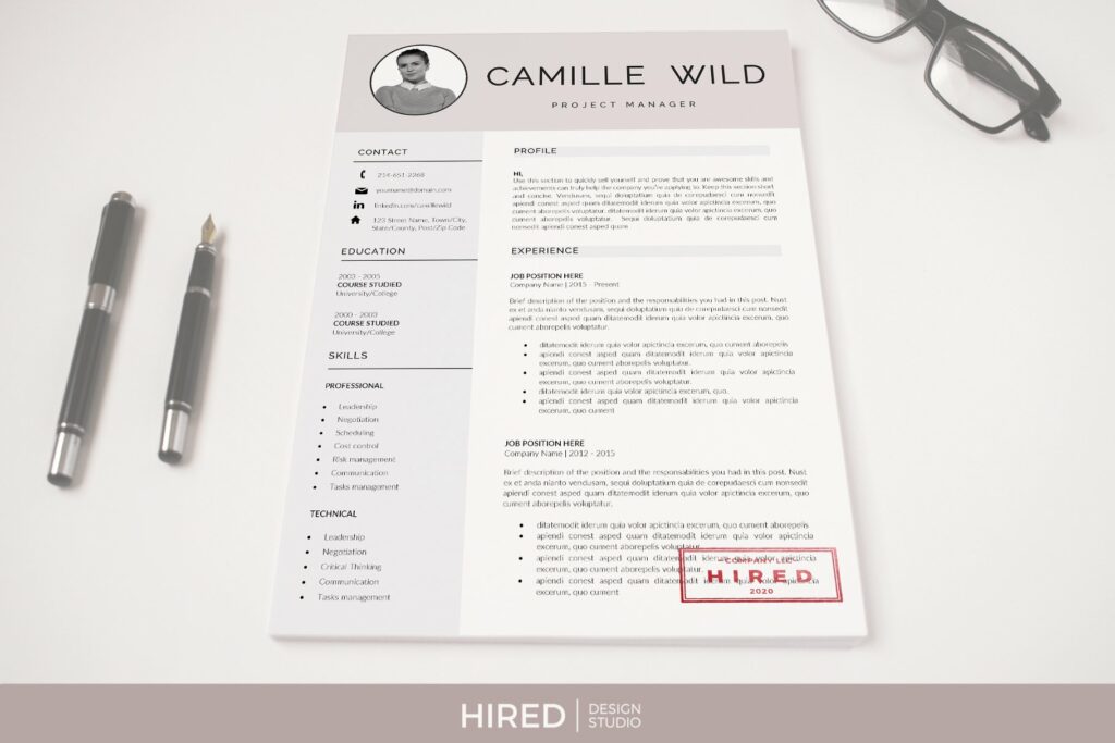 Professional CV for Project Manager – MasterBundles