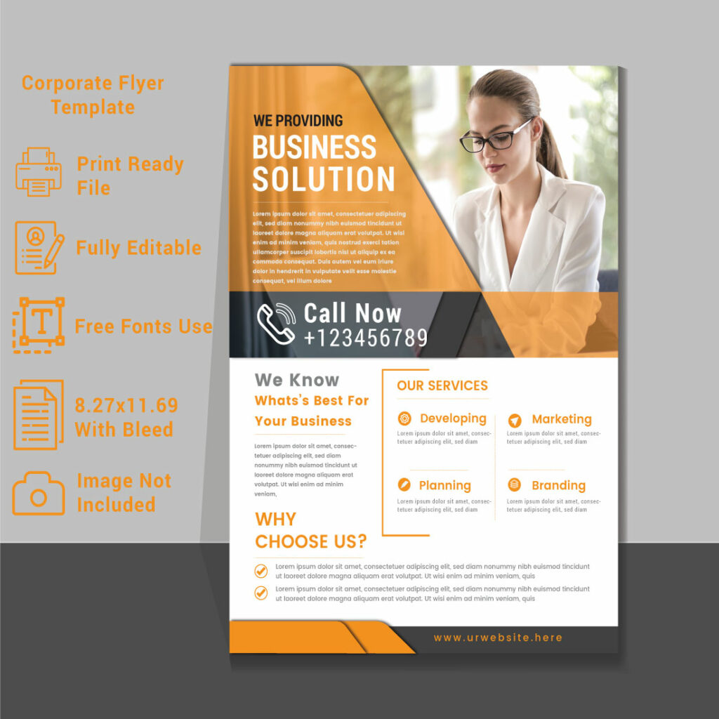 3 Corporate Flyer Template for your Business. Corporate Flyer Design ...