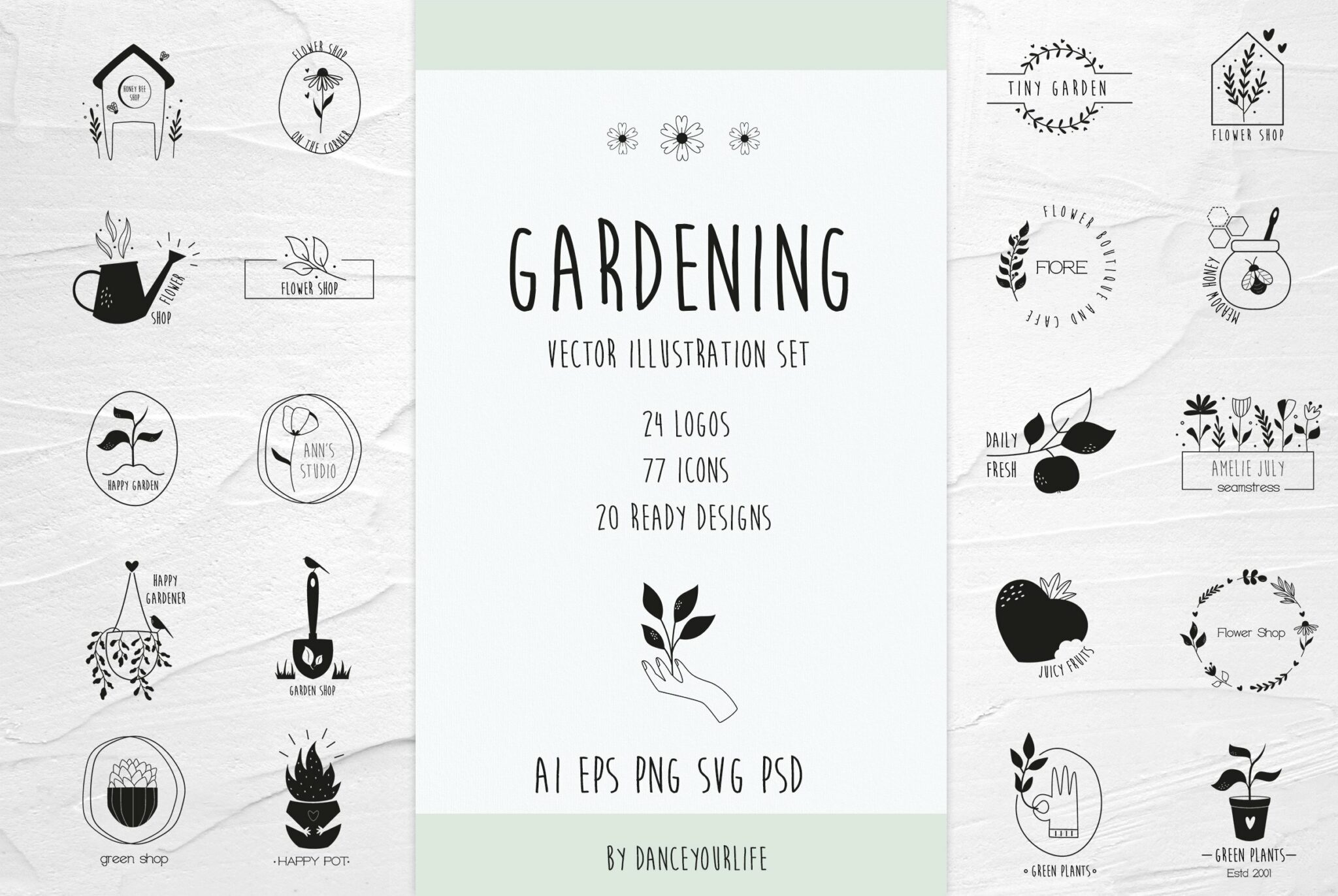 Gardening & Floral Logos Collection – MasterBundles
