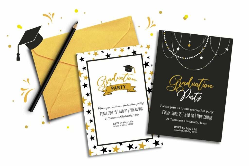 Graduation-invitations, card, poster – MasterBundles