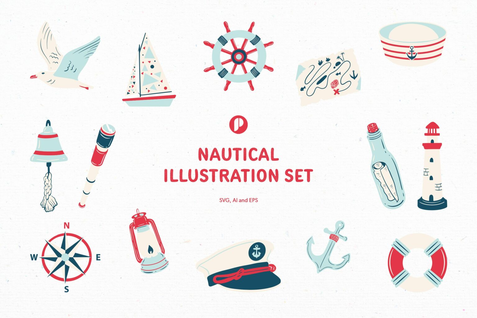 Ocean breeze nautical illustration – MasterBundles