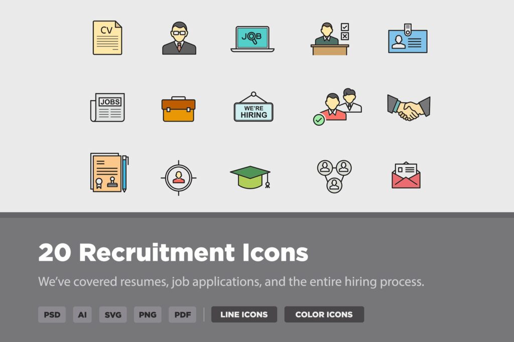 20 Recruitment Icons – MasterBundles