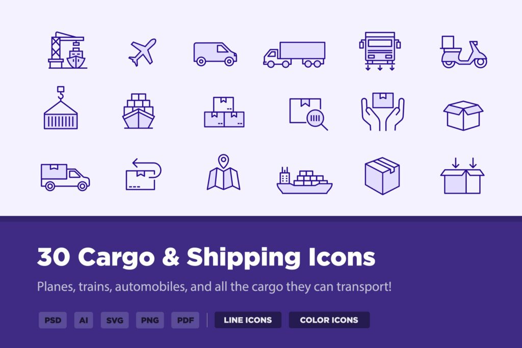 30 Cargo & Shipping Icons – MasterBundles