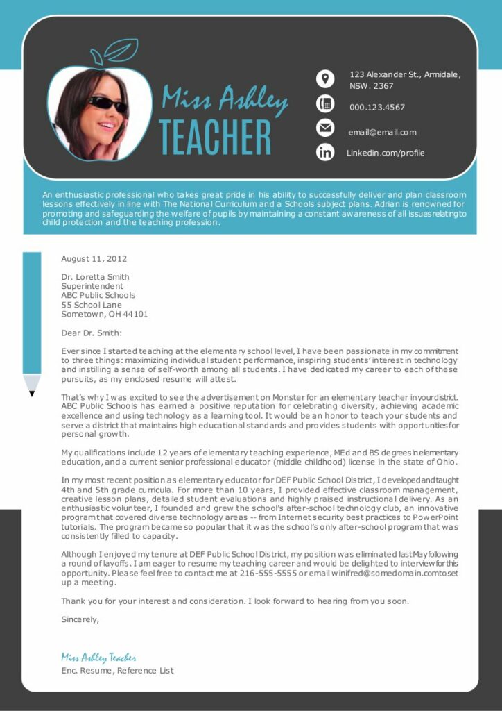 Modern teacher resume for MS Word – MasterBundles