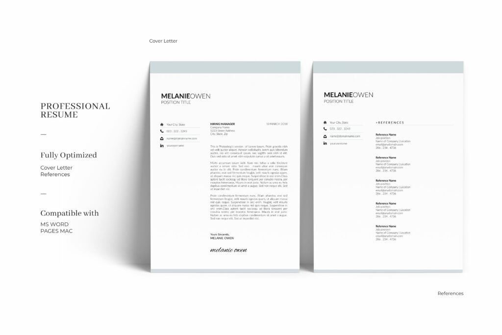 Customizable 5 Page Resume Template – MasterBundles