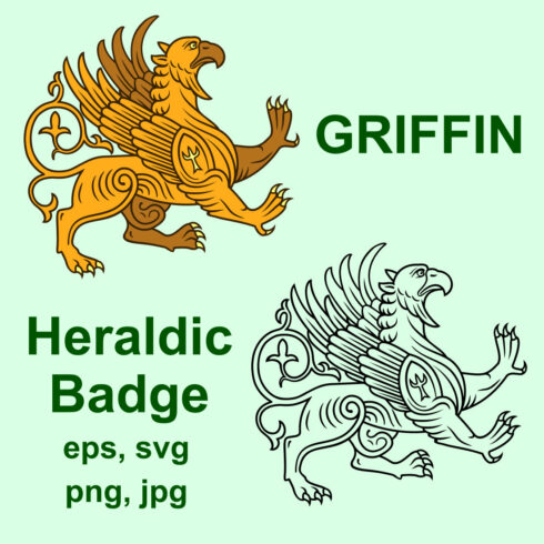 Griffin, Heraldry Clipart SVG - MasterBundles