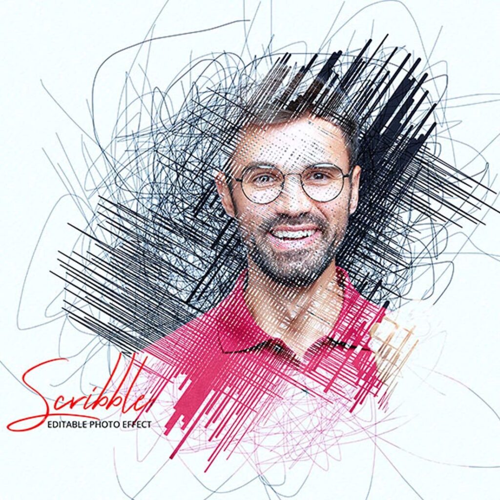 Scribble Art Photoshop Effect - MasterBundles