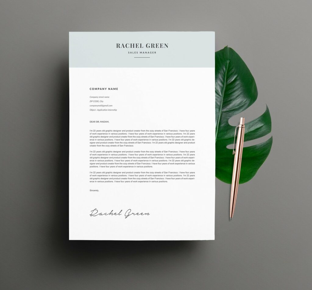 Modern Resume Template "RACHEL" A4 – MasterBundles