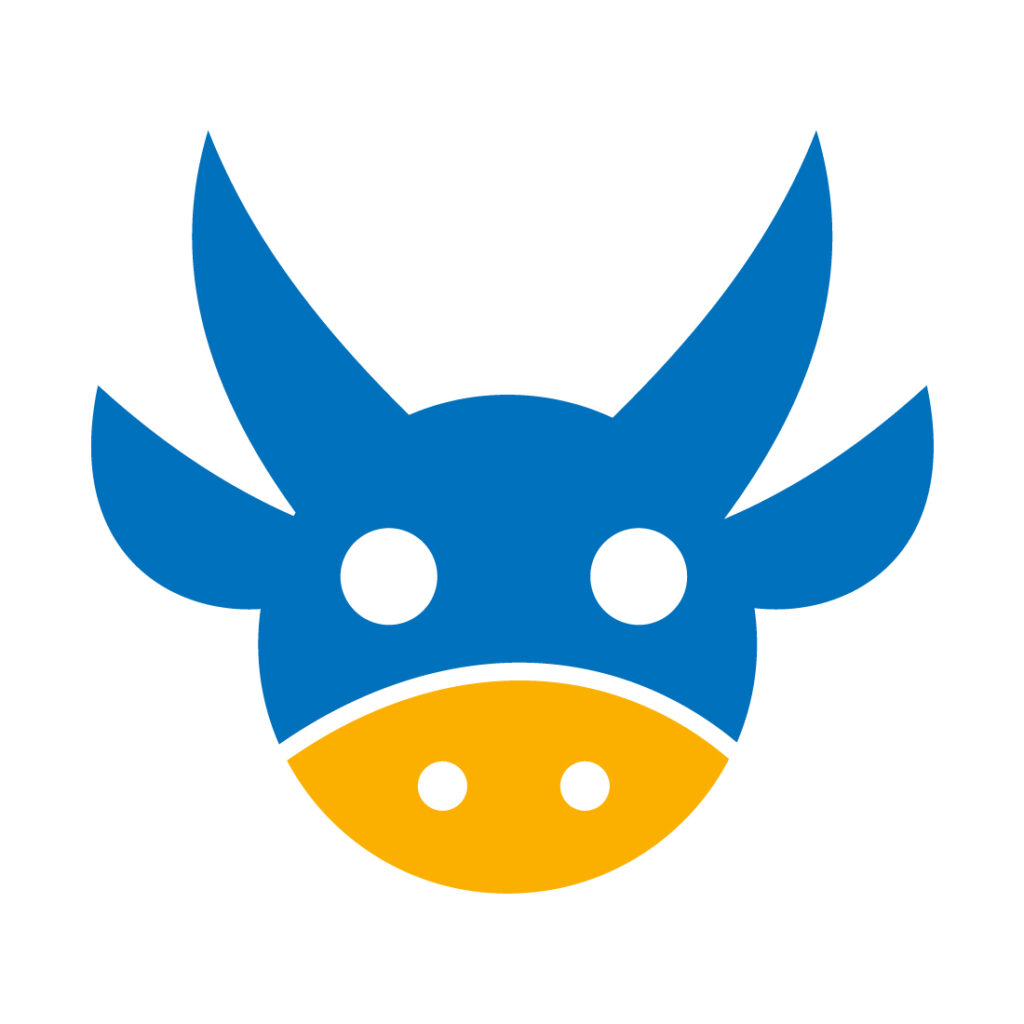 Creative Cow head logo design, Vector design template - MasterBundles