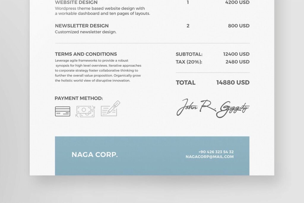 Naga - Invoice Template – MasterBundles