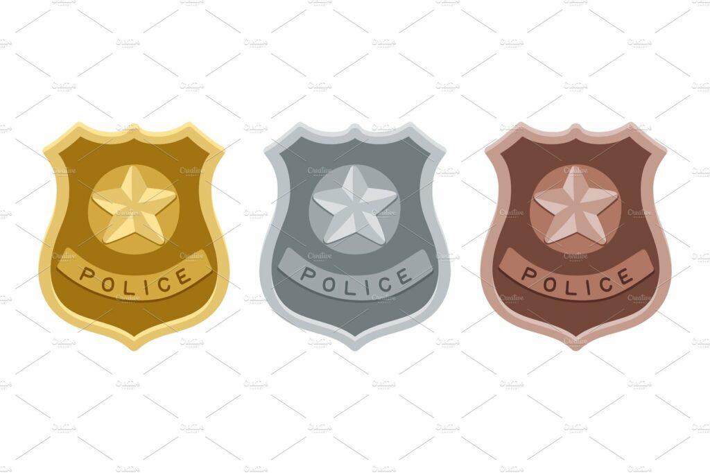 Police badges set – MasterBundles