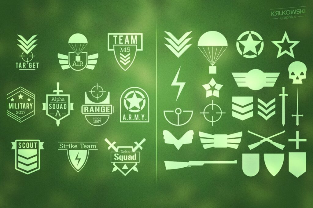 Military Army Style Badges Logos – MasterBundles