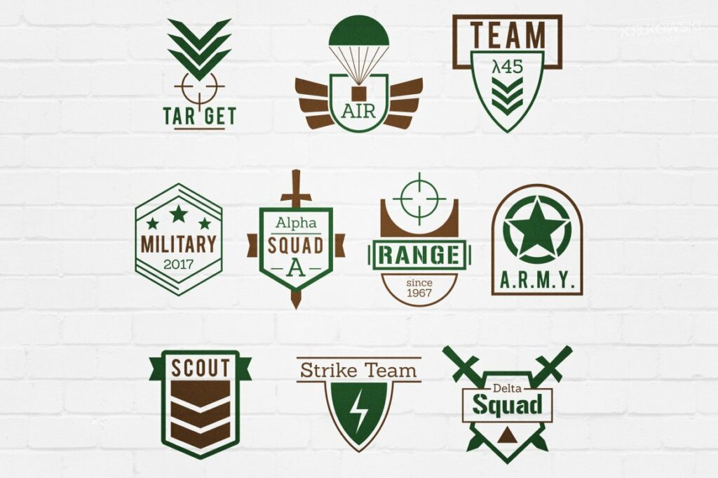 Military Army Style Badges Logos – MasterBundles