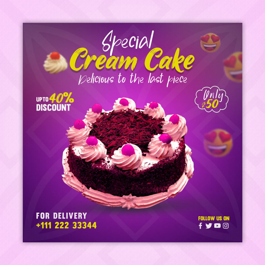 Special Dessert cake social media post instagram ads banner Post ...