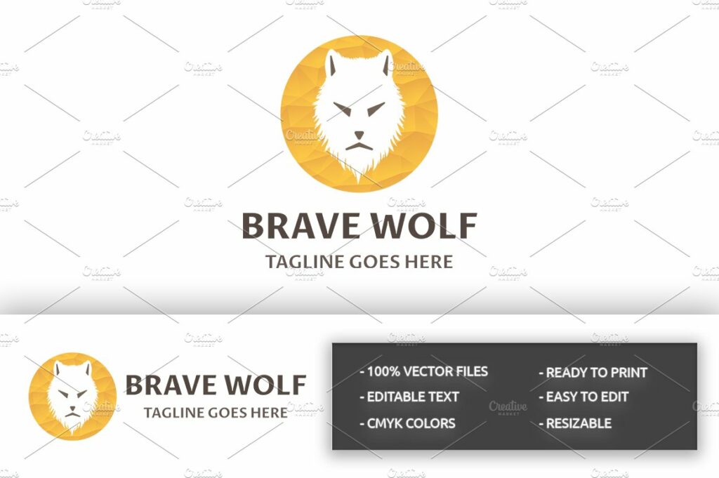 Brave Wolf Logo – MasterBundles