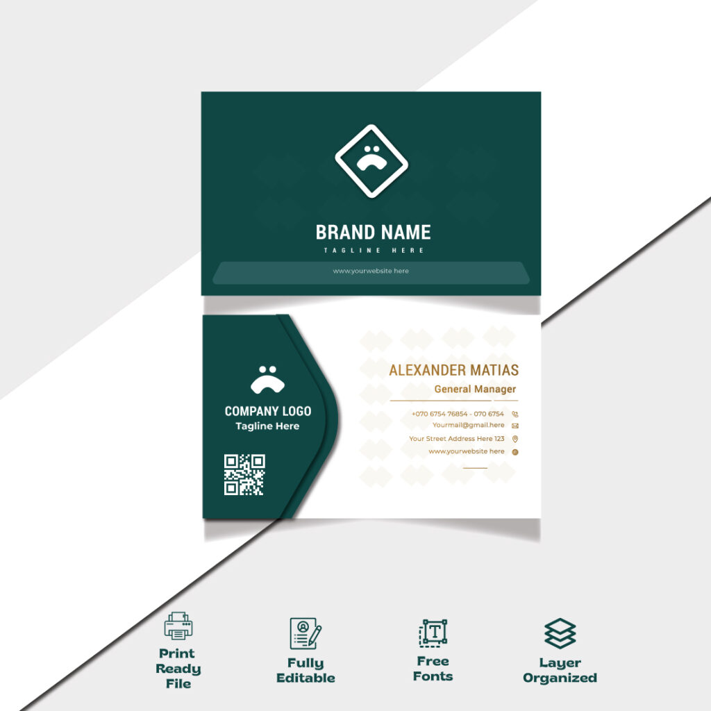 business card template layout. Vector illustration. Stationery design ...