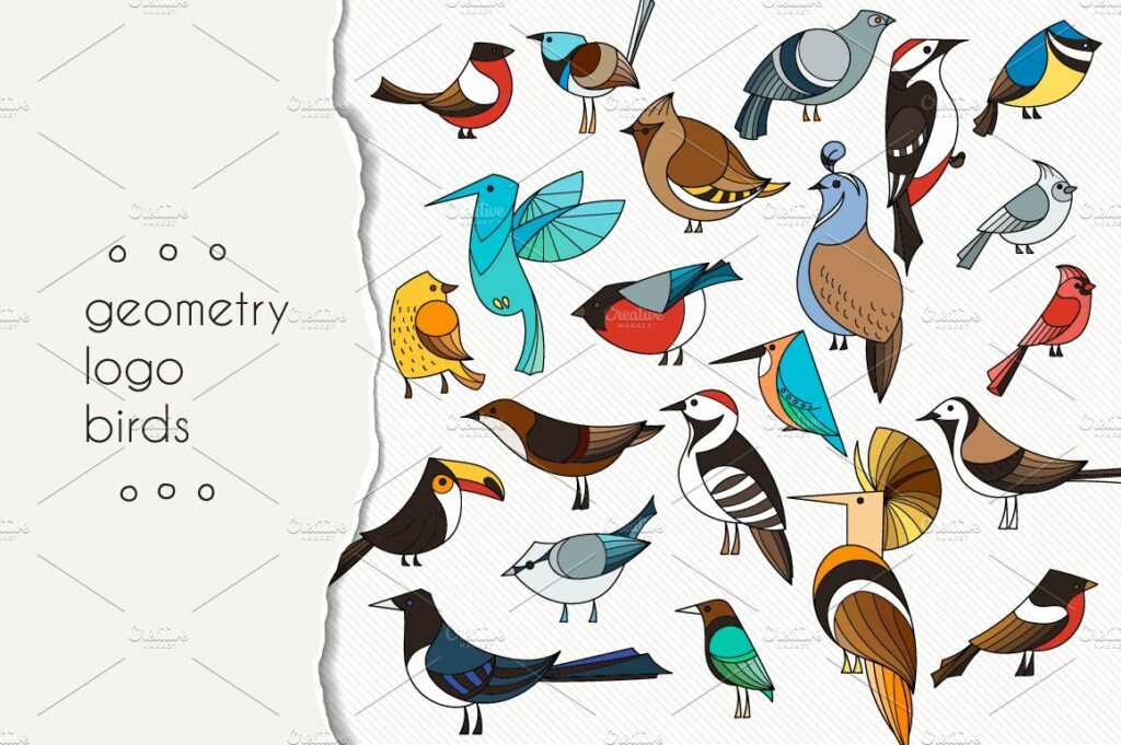 Geometric Bird Logos – MasterBundles
