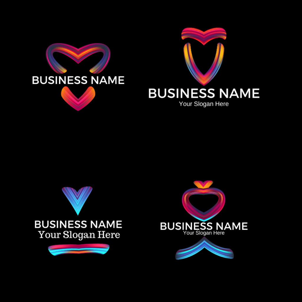 Creative Love and Heart Logo| Love and Heart Vector Logo Bundles SVG ...