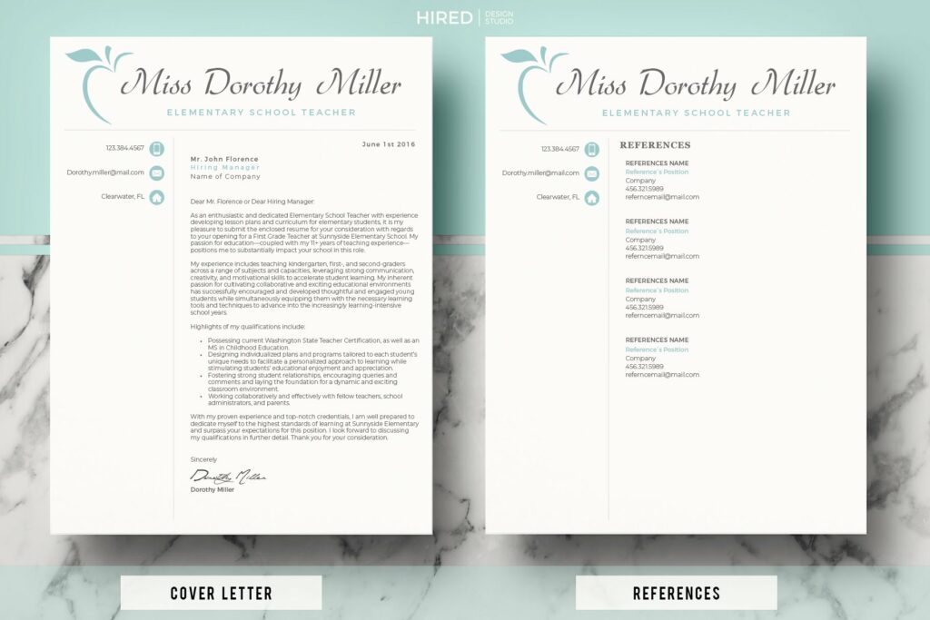 Professional Resume for Teachers – MasterBundles