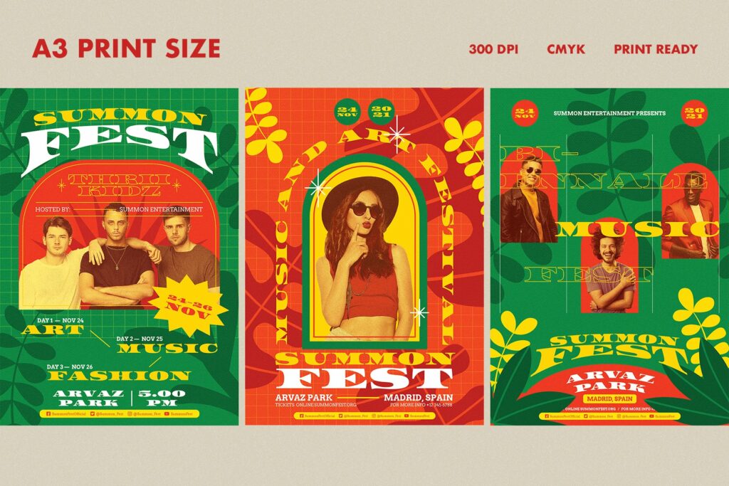 Creative Festival Poster Templates – MasterBundles