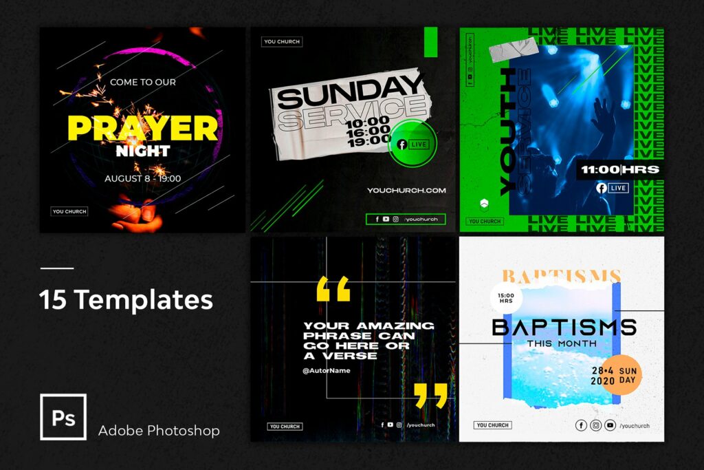 Church Social Flyers Mega Bundle – MasterBundles