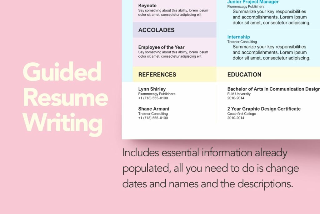 Happy Bright Resume Set – MasterBundles