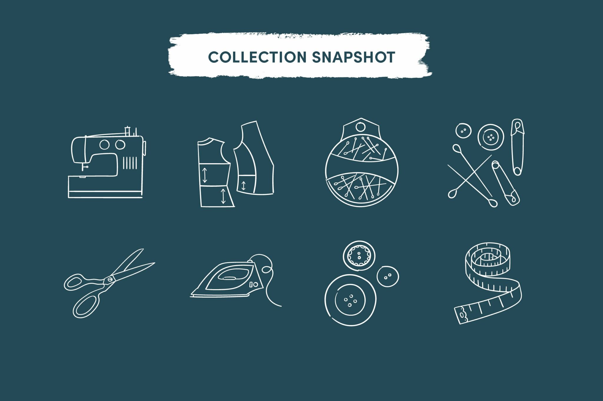 Sewing & Dressmaking Tools Icons – MasterBundles