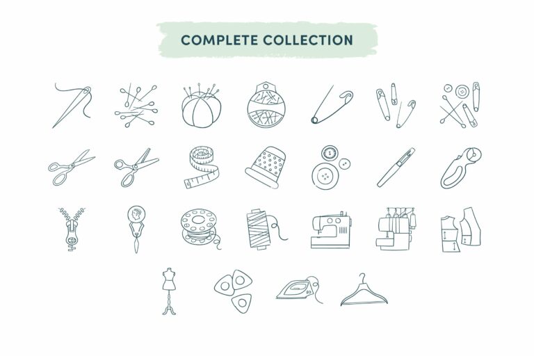 Sewing & Dressmaking Tools Icons – MasterBundles