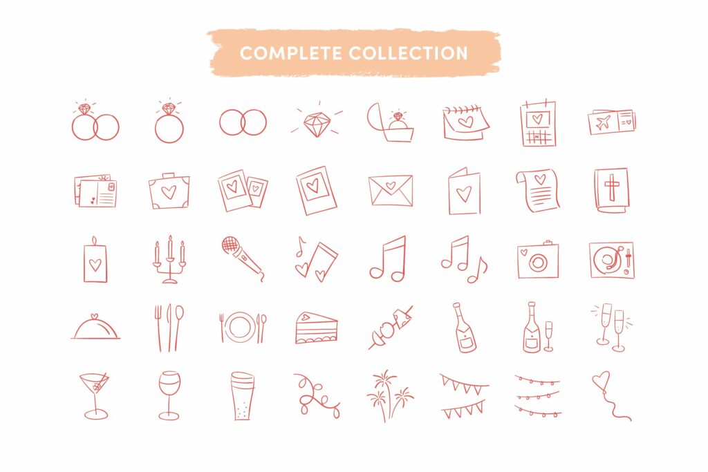 Wedding, Love & Engagement Icons – MasterBundles