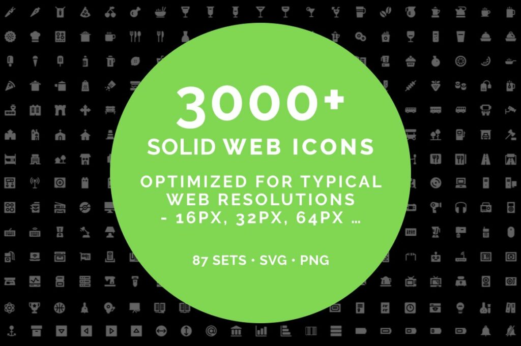 Web solid icons -MEGA BUNDLE- 3000+ – MasterBundles