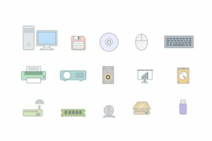 15 Computer Peripheral Icons – MasterBundles