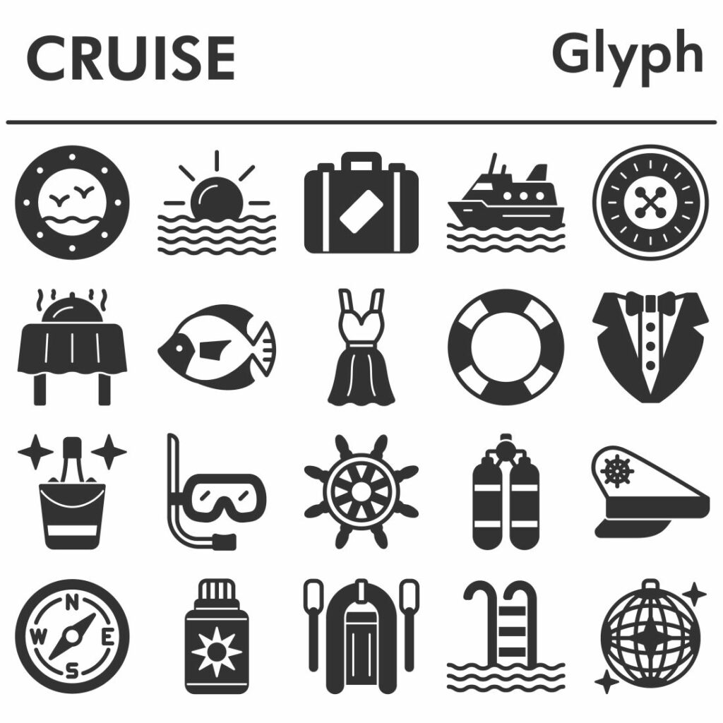 Set, cruise icons set_1 - MasterBundles