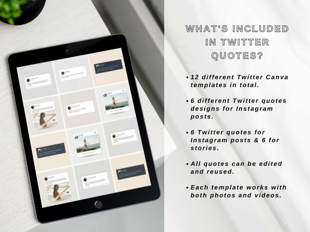 Twitter Quote Post Canva Template – MasterBundles