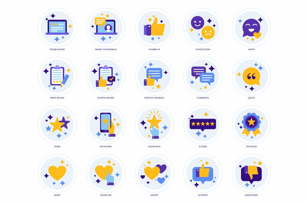 55 Customer Feedback Icons – MasterBundles