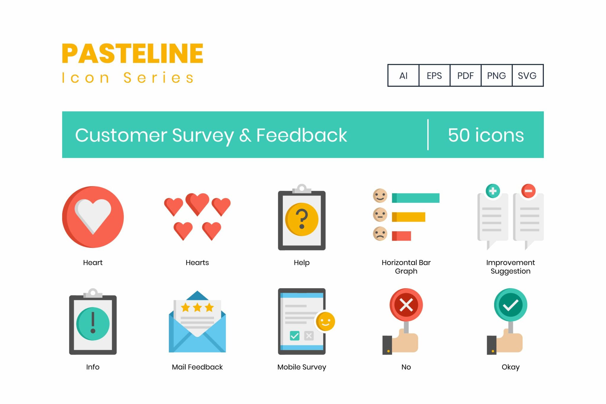 50 Customer Survey & Feedback Icons – MasterBundles