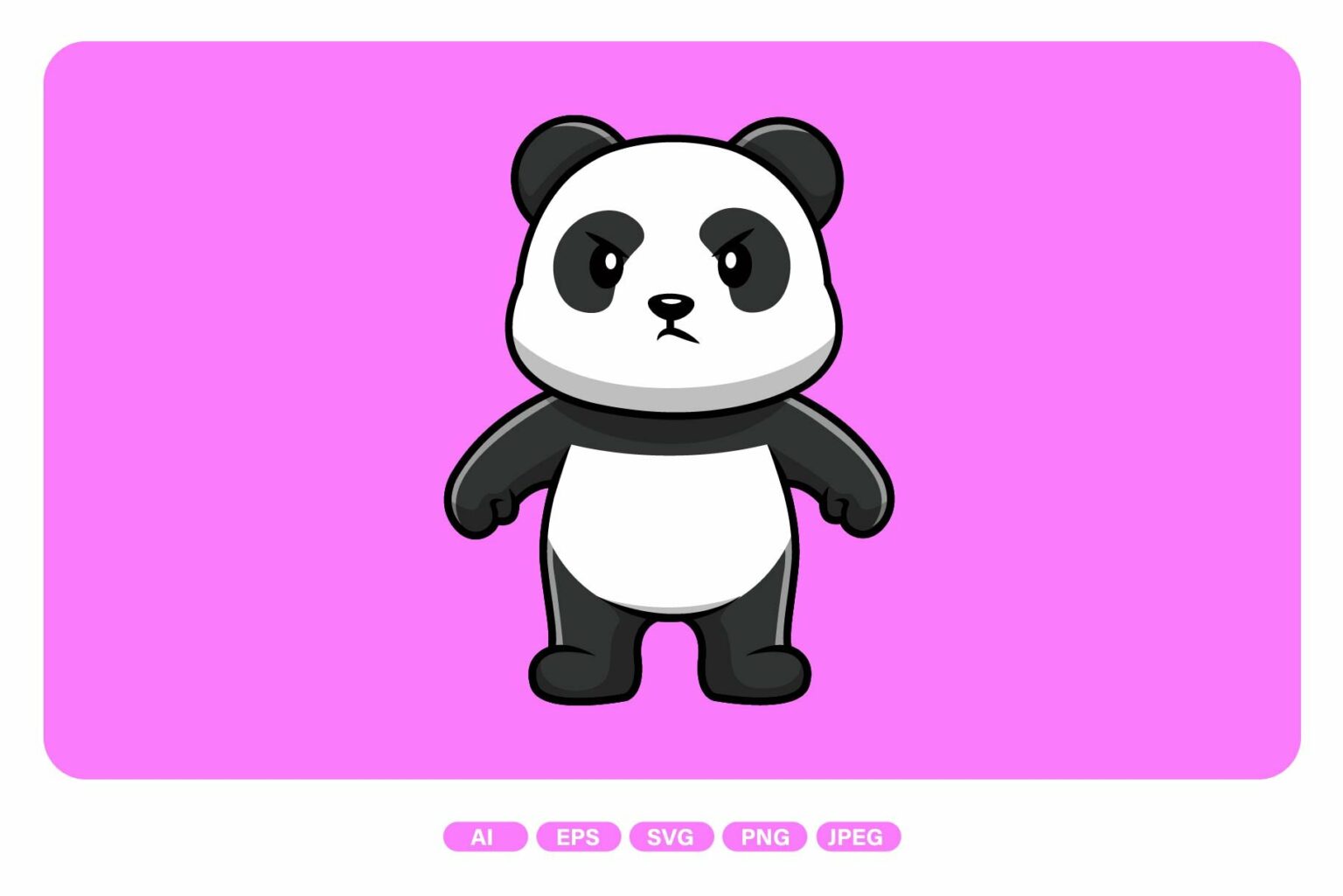 Cute Angry Panda – MasterBundles