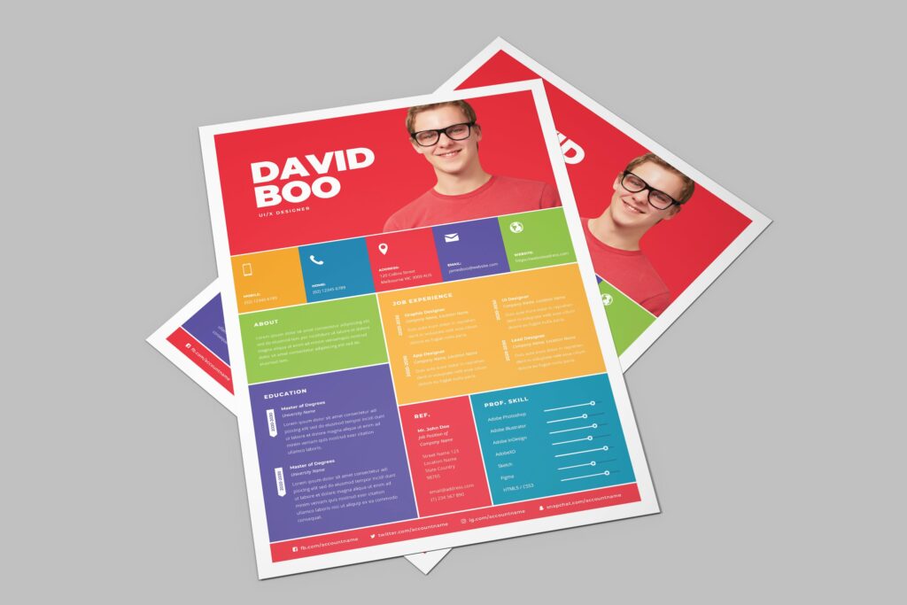 Metro Resume CV Template 45 – MasterBundles