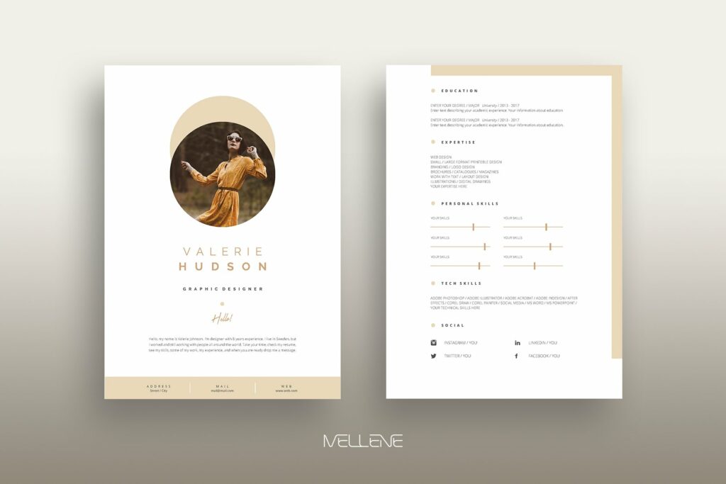 CV / Resume template for MS Word – MasterBundles