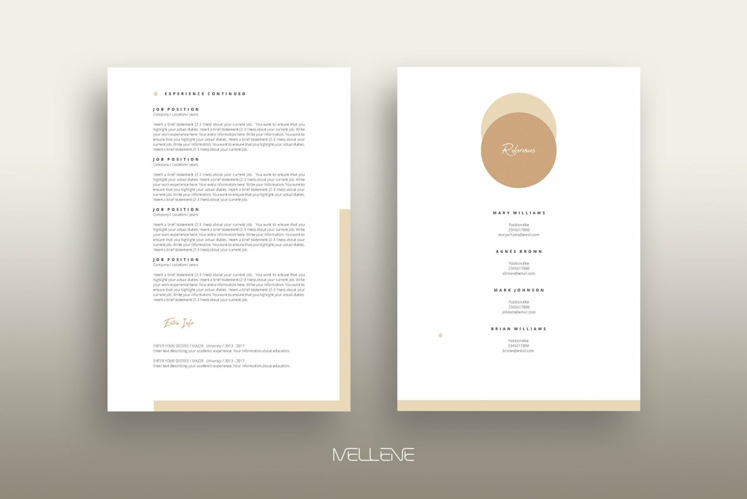 CV / Resume template for MS Word – MasterBundles
