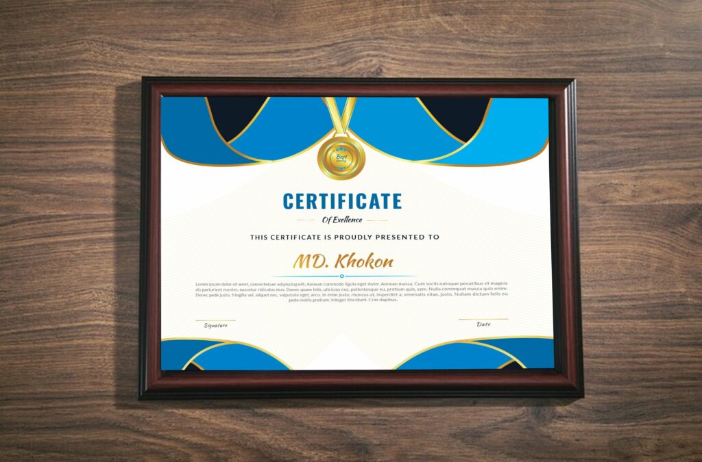 Luxury Design Certificate Template – MasterBundles