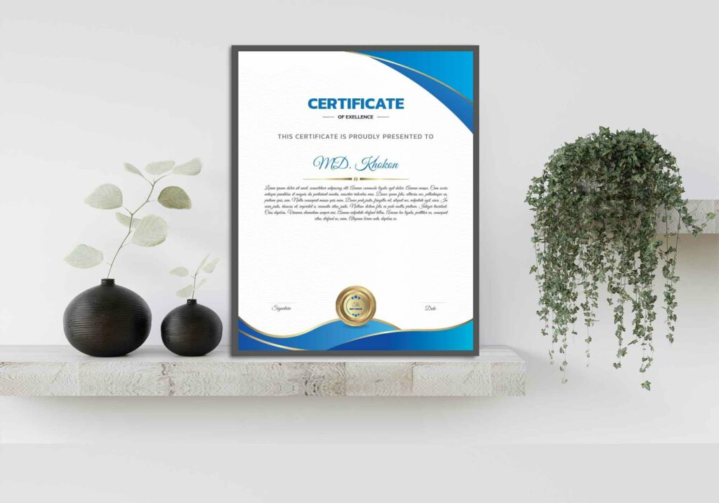 Luxury Design Certificate Template – MasterBundles