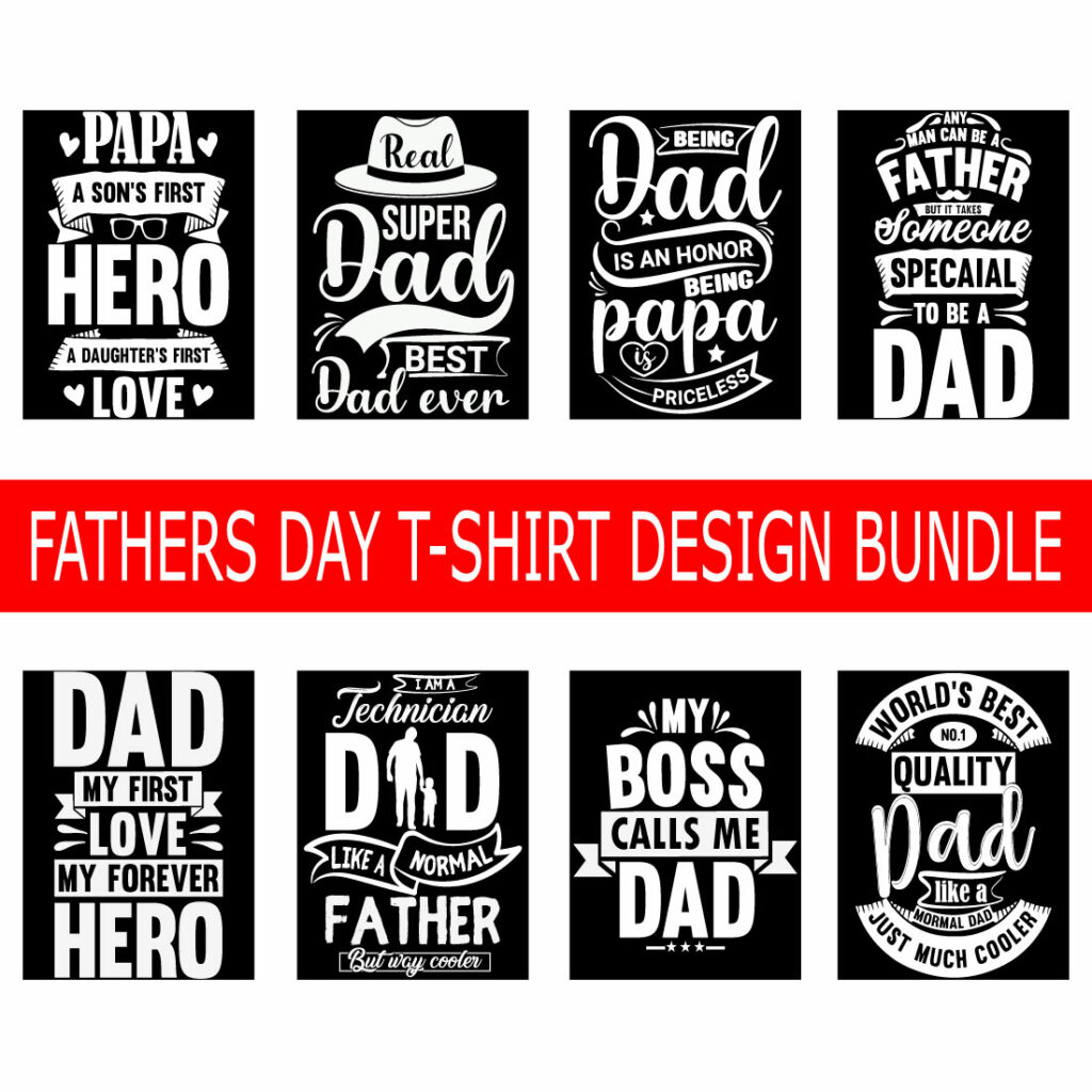 Papa typography t-shirt design bundle - MasterBundles
