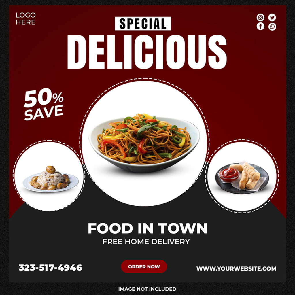 10 Food Menu Restaurant Delicious Banner Photoshop PSD - MasterBundles
