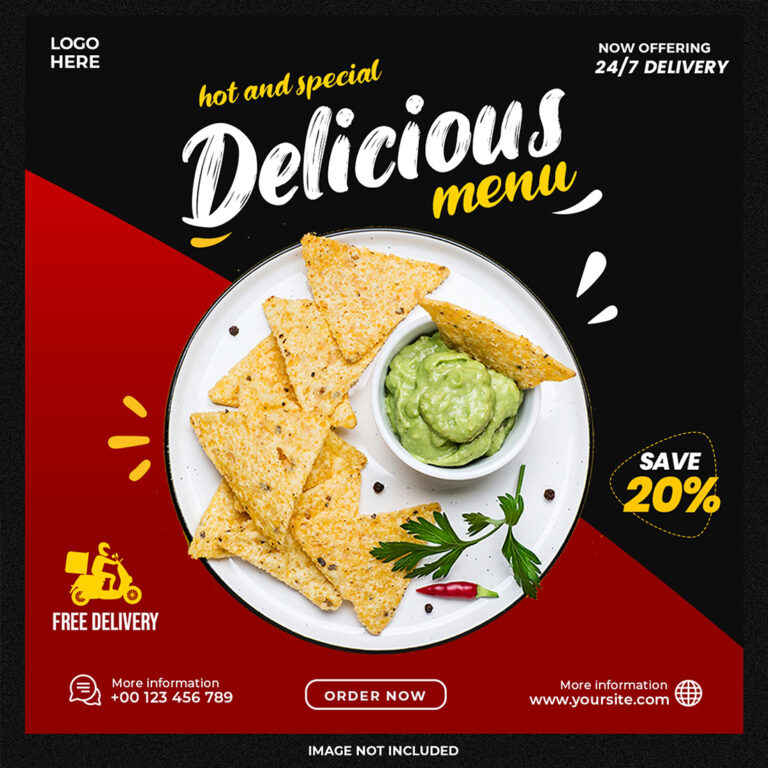 10 Food Menu Restaurant Delicious Banner Photoshop PSD - MasterBundles