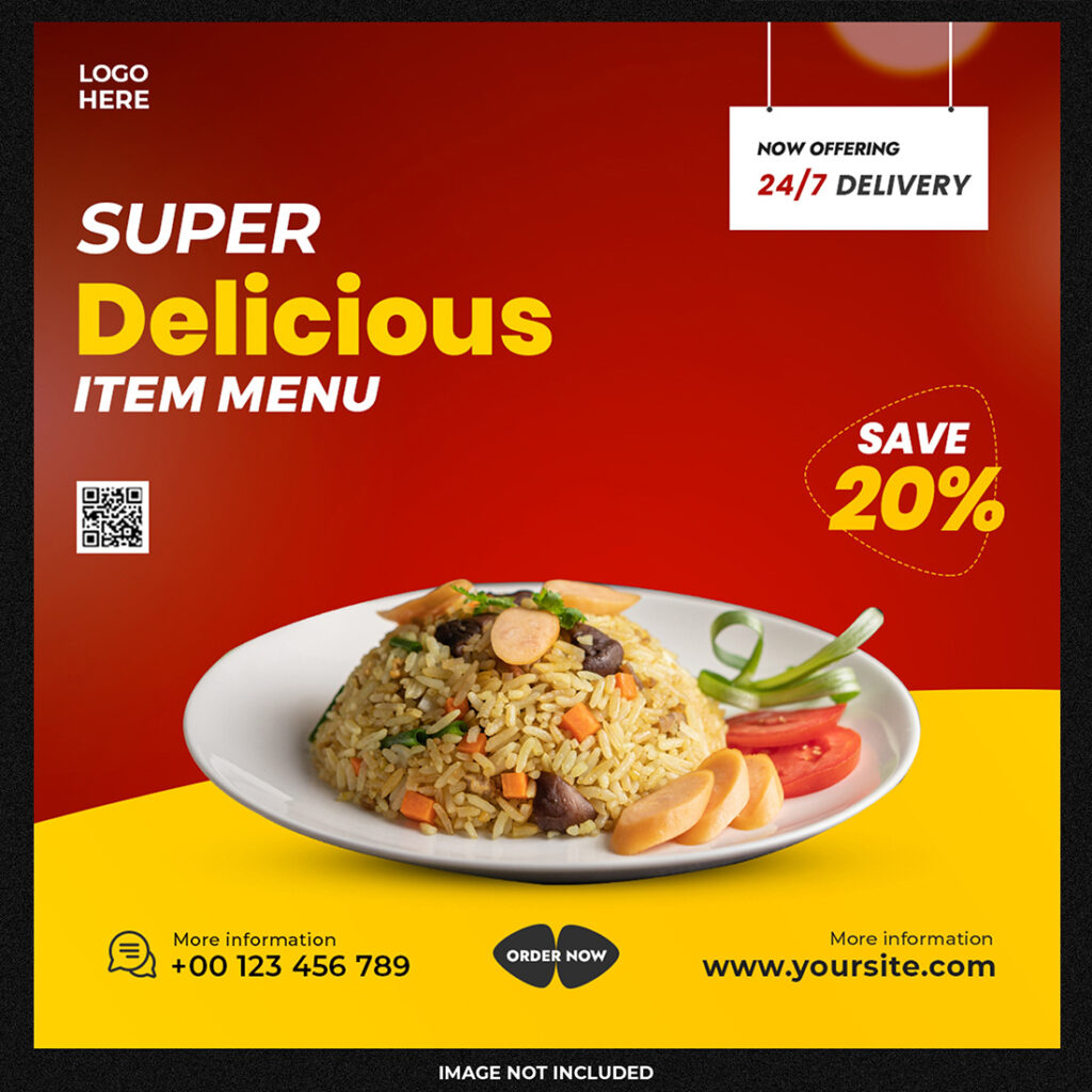 10 Food Menu Restaurant Delicious Banner Photoshop PSD - MasterBundles