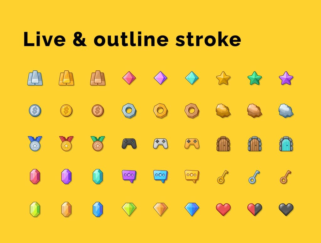 Basic Ui Game Icons Set – MasterBundles