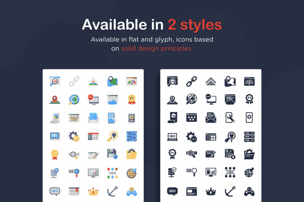 Digital Marketing Flat Icons Set – MasterBundles