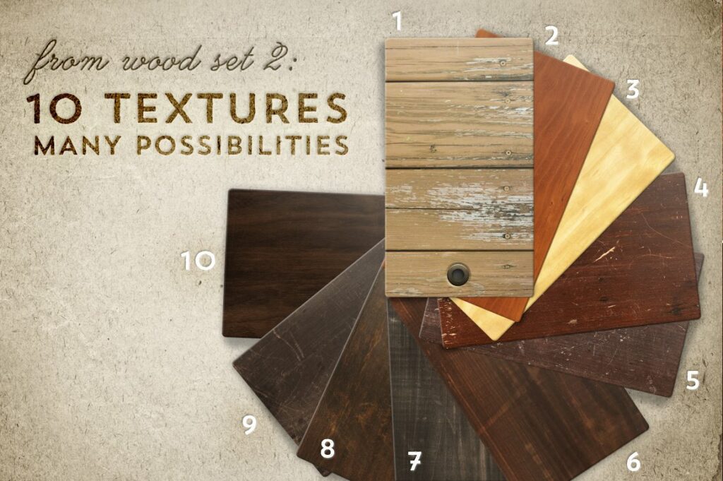 50 Wood & Leather Textures – MasterBundles