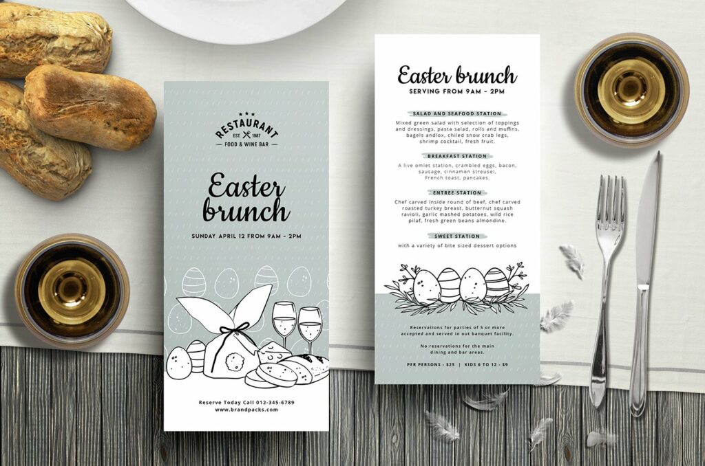 Easter Menu Template – MasterBundles