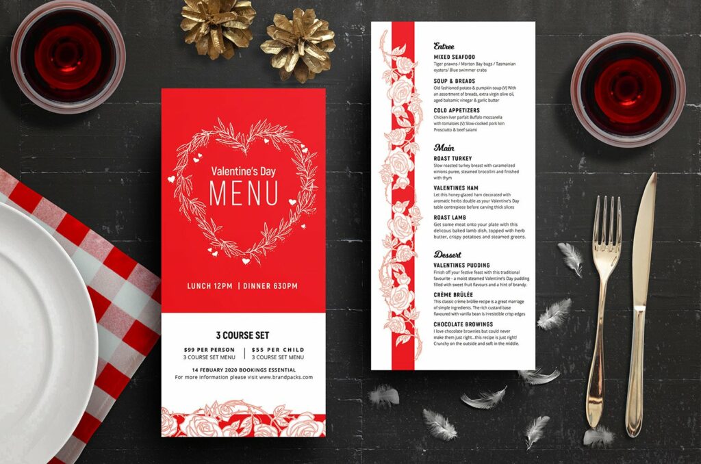 Valentines Menu Template Vol.2 – MasterBundles